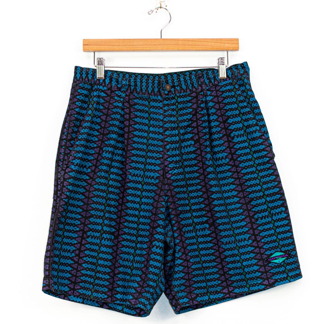 Vintage GOTCHA Abstract Print Skate Shorts... - Depop