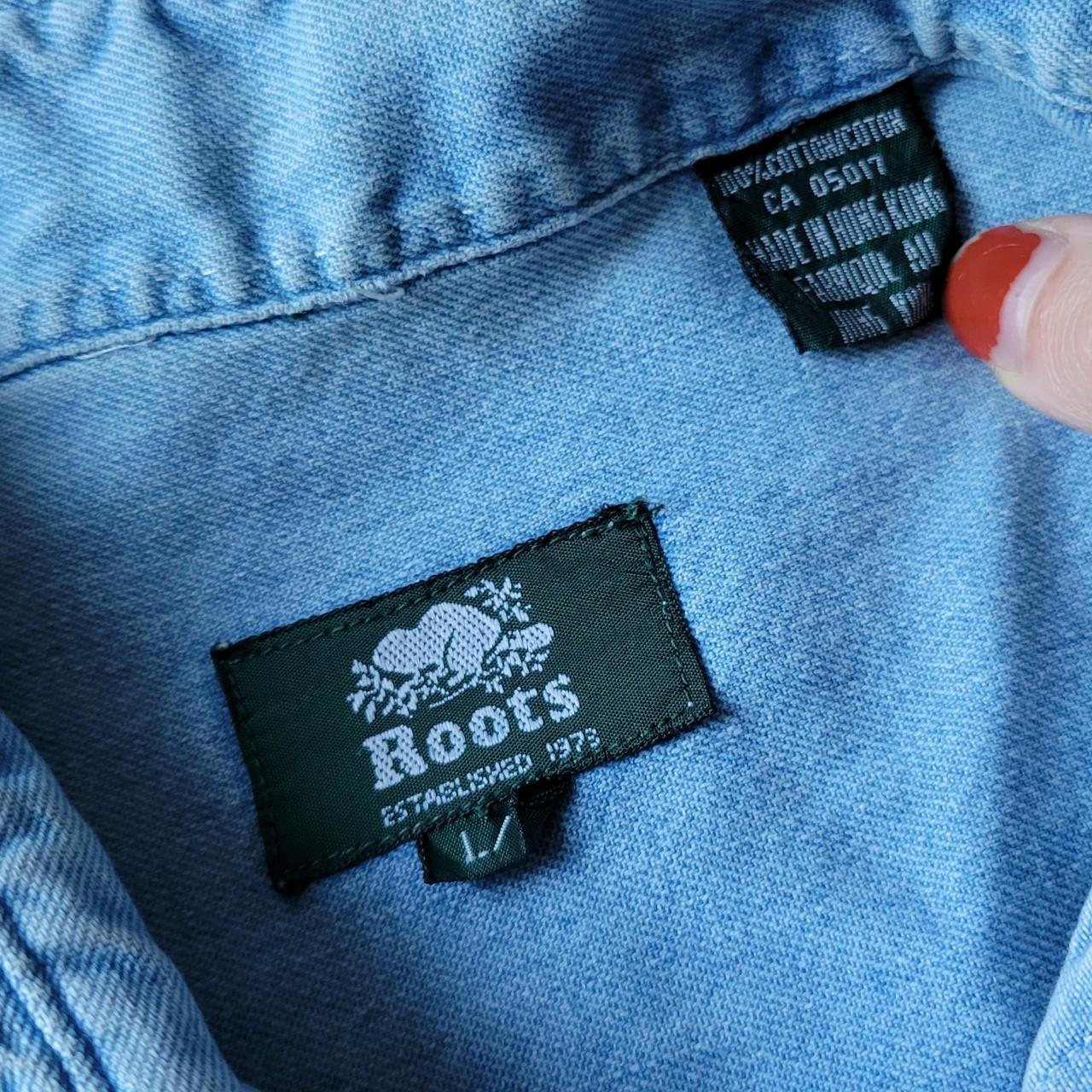 Roots Women's Blue Blouse | Depop