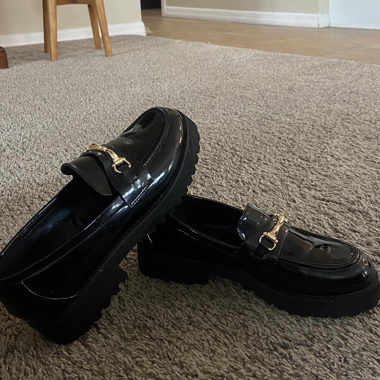 Princess Polly black capri loafers Worn once, in... - Depop