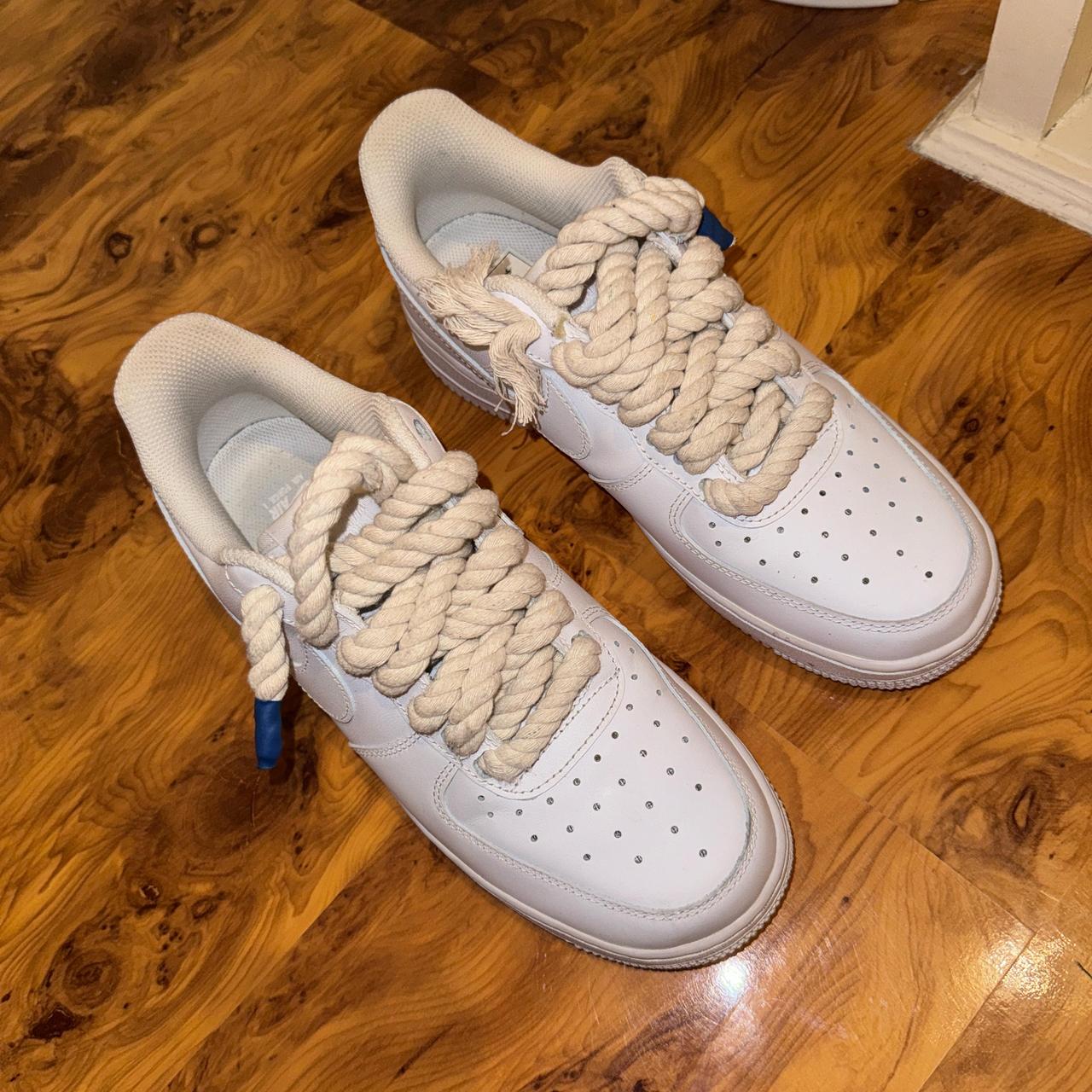 CUSTOM ROPE AIR FORCE 1 - NATURAL -UK 6/ EUR... | Depop