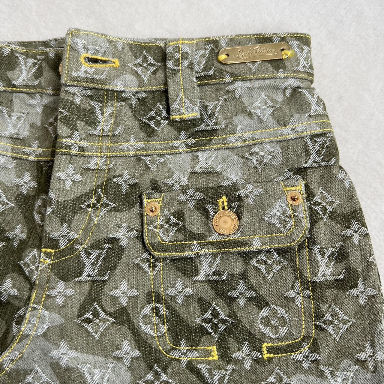 SUPER RARE Vintage Mini Louis Vuitton Denim Skirt... - Depop