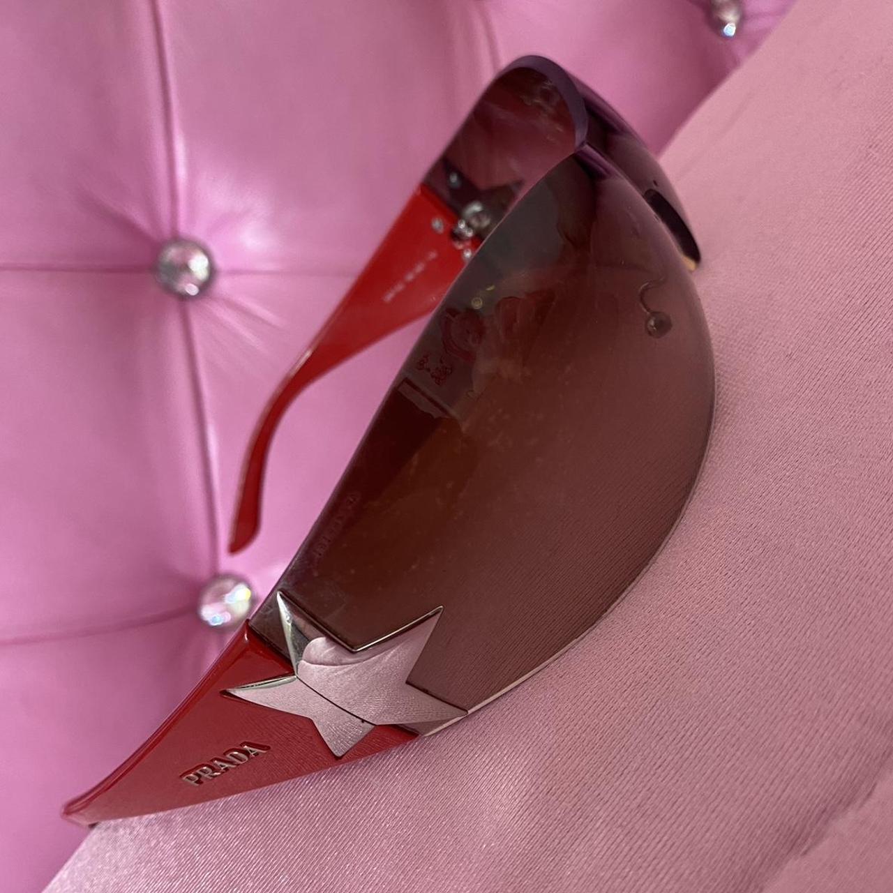 Prada Chrome Star Sunglasses Vintage Rimless... - Depop