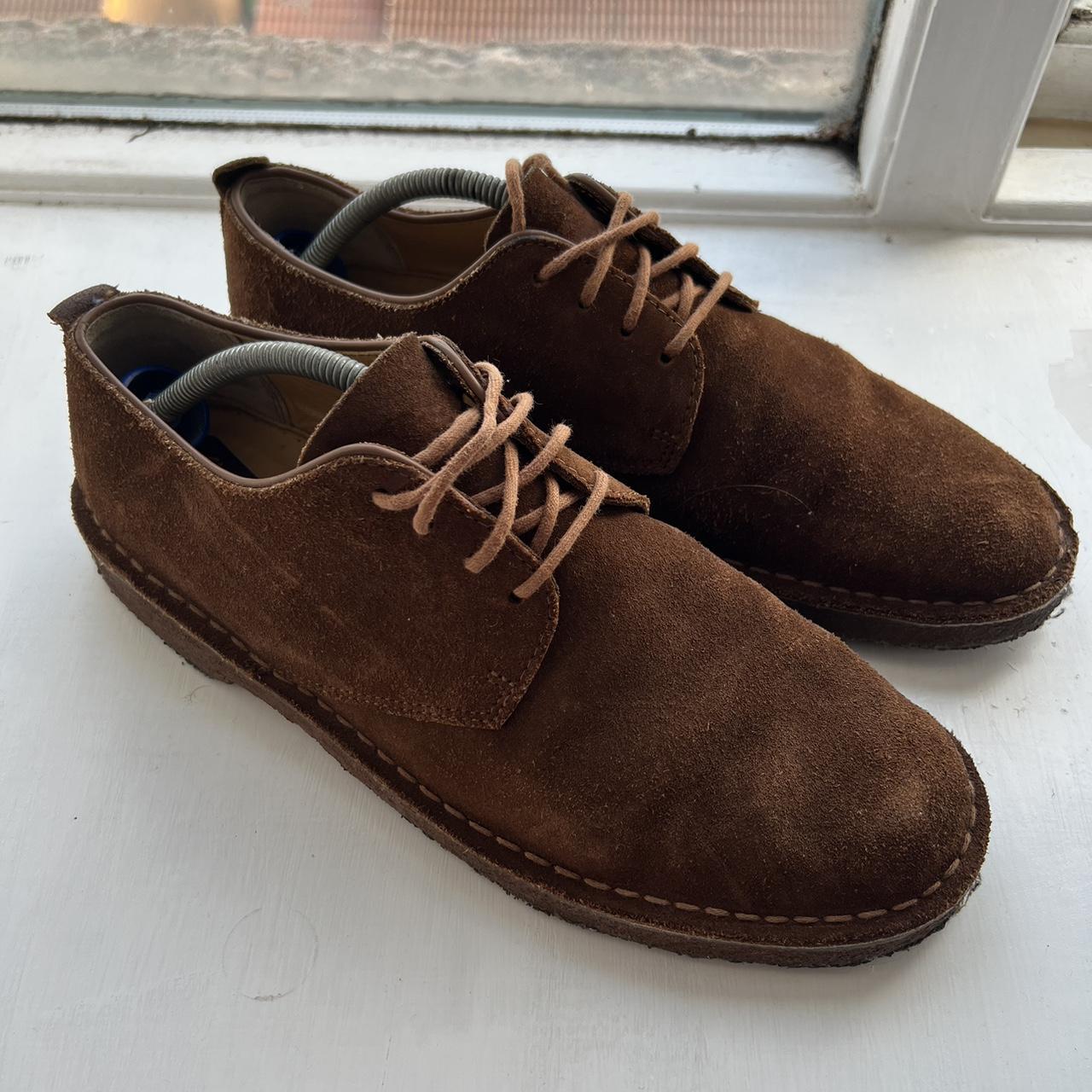 Clark desert boots low UK9 brown suede Great shoe,... - Depop