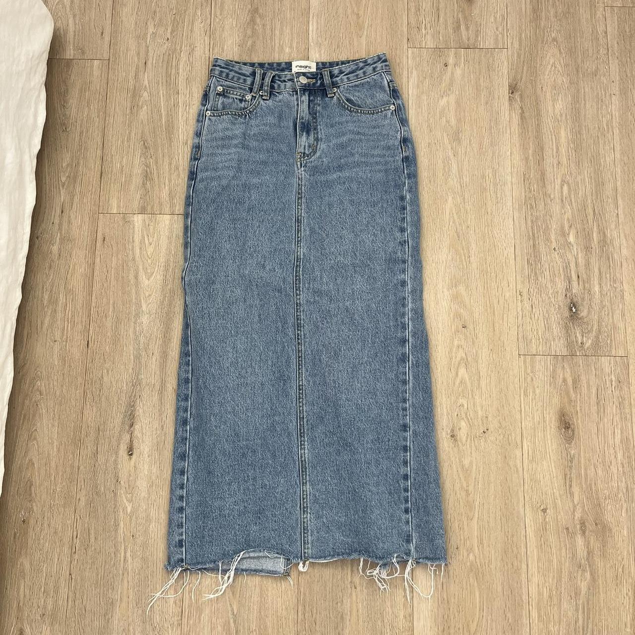 Insight Denim maxi skirt - Depop