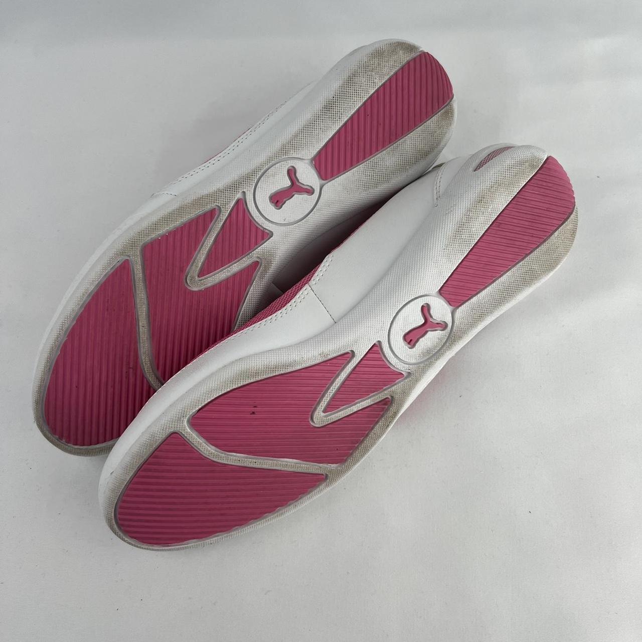 PUMA BALLET FLATS Vintage 00s Puma pink & white... - Depop