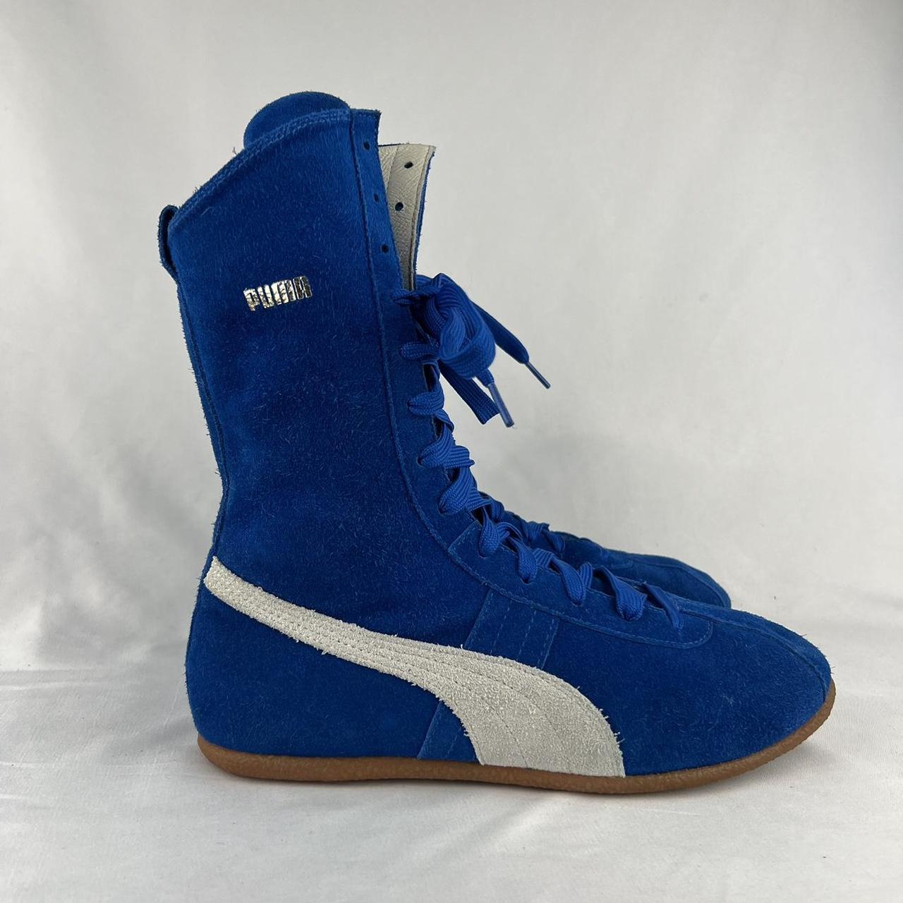 PUMA BOXING BOOTS 90s vintage archive electric... - Depop
