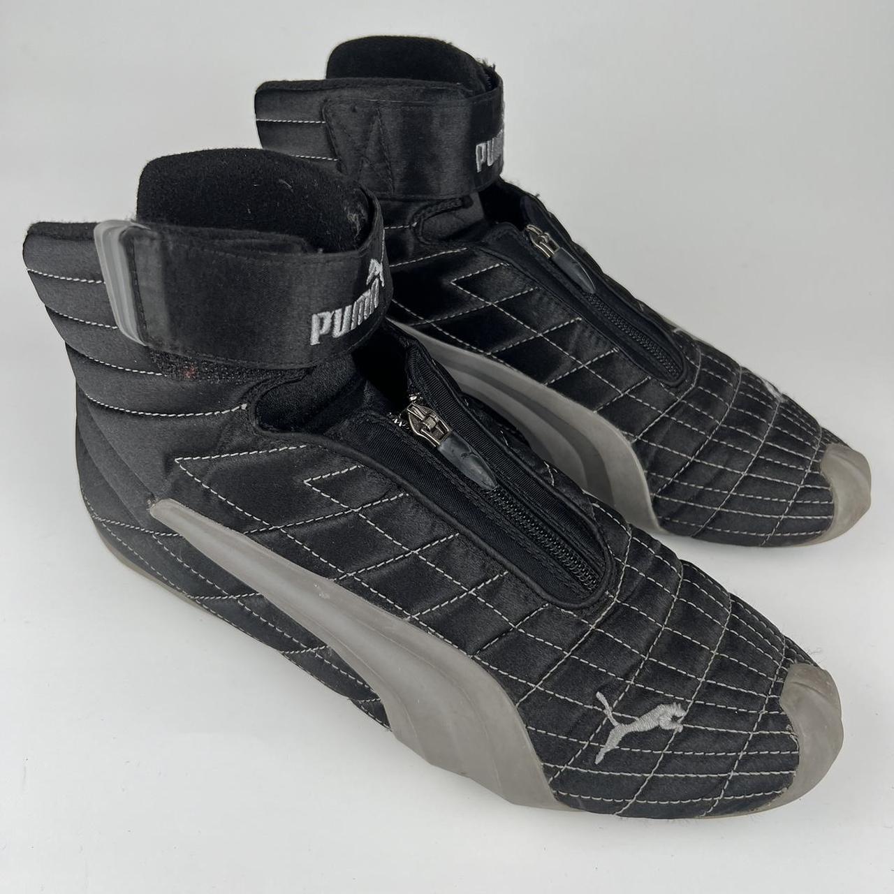 PUMA CIRCAT MID 1 2000s Puma zip up quilted satin... | Depop