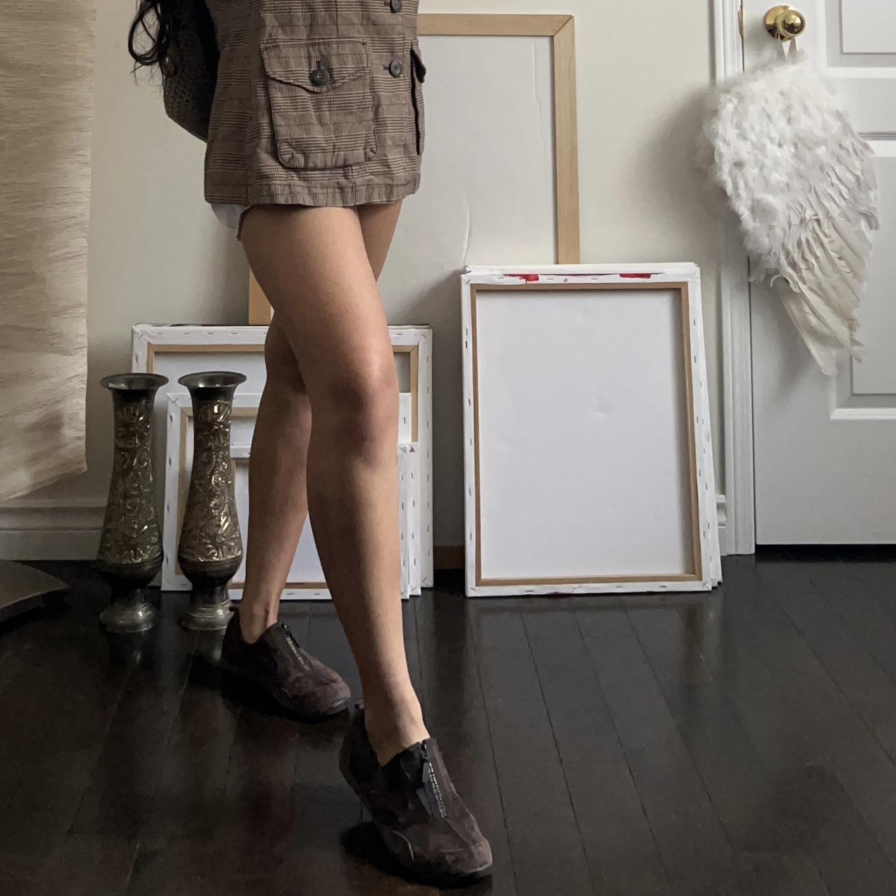 Denver Hayes brown suede slip ons. Zipper... - Depop