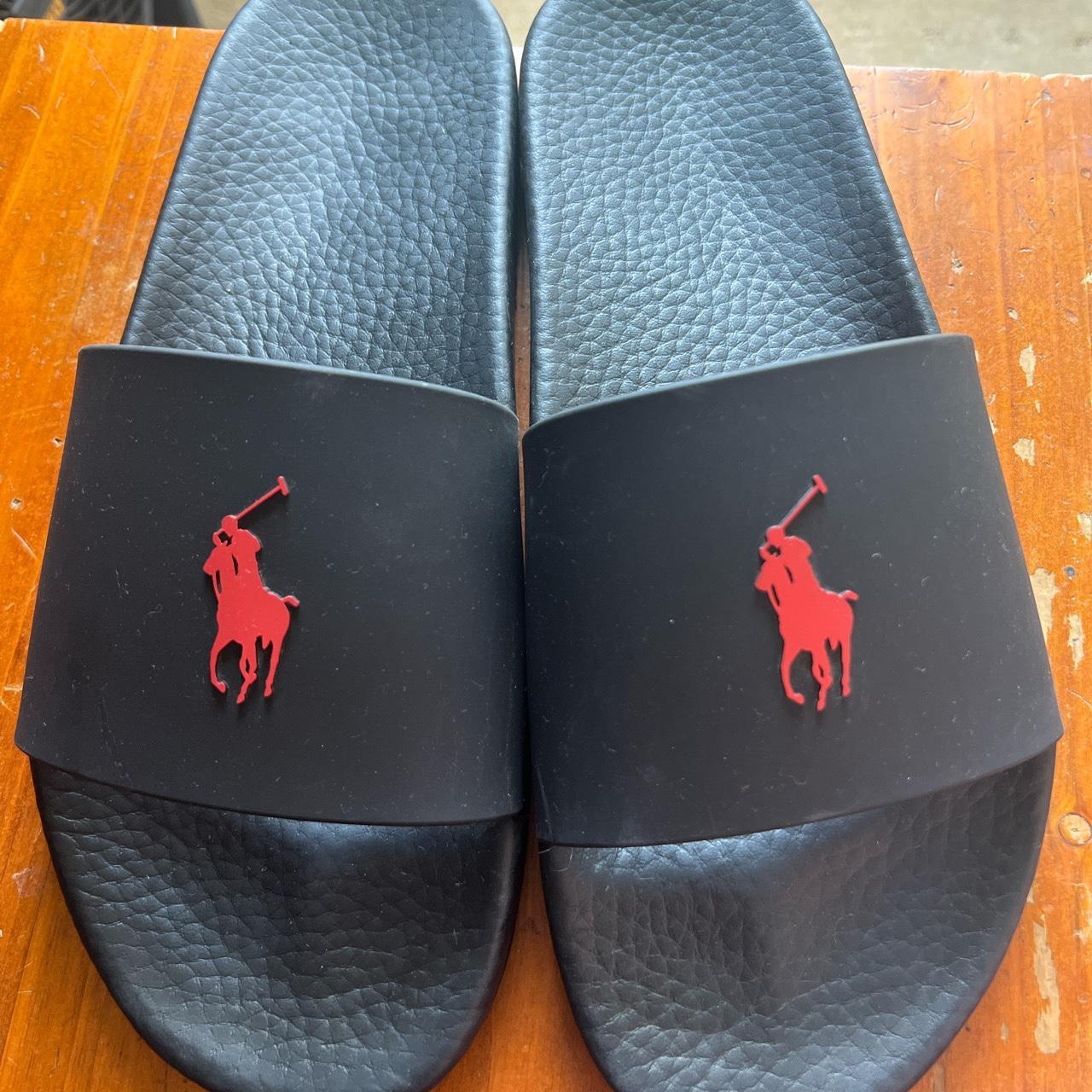 Brand new Ralph Lauren Polo slides. Only worn to try... - Depop