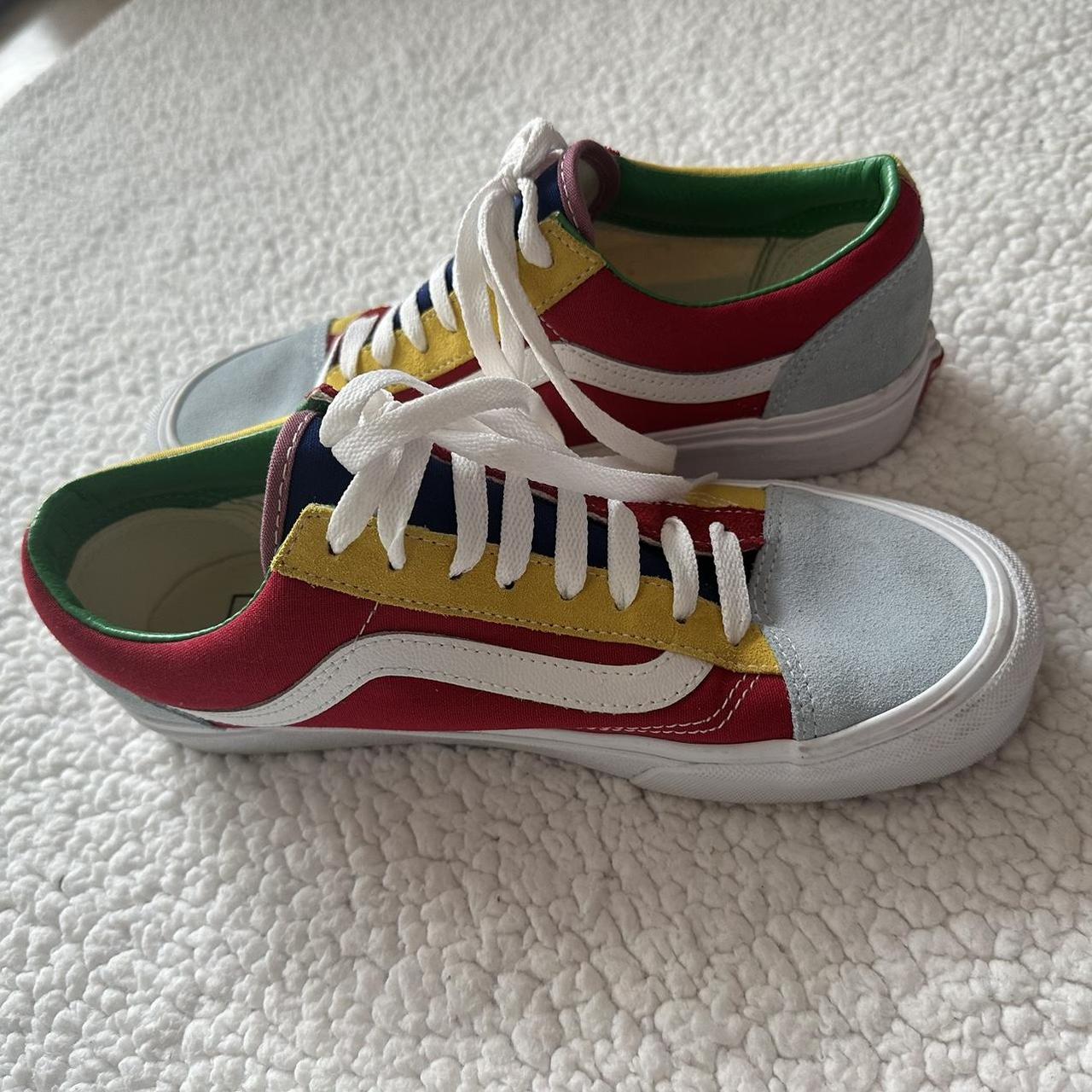 Women’s size 9 Vans, color blocked, worn twice - Depop
