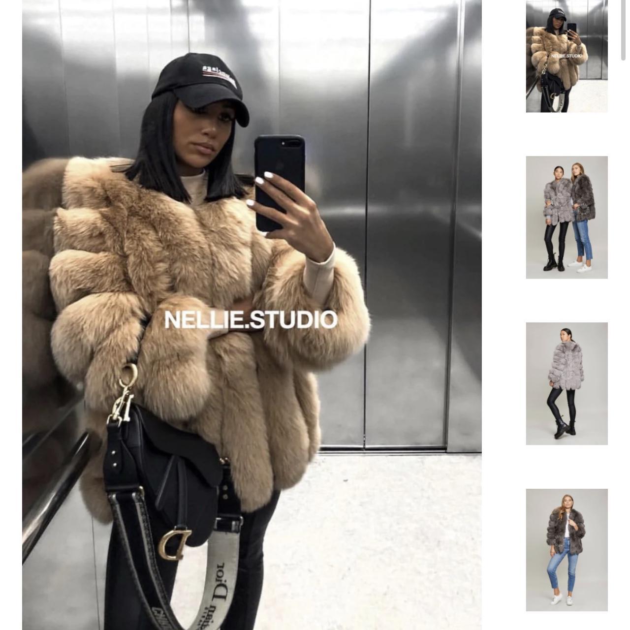 Nellie Studio ‘The Nanci Coat’ size 10. Real Fox fur... - Depop