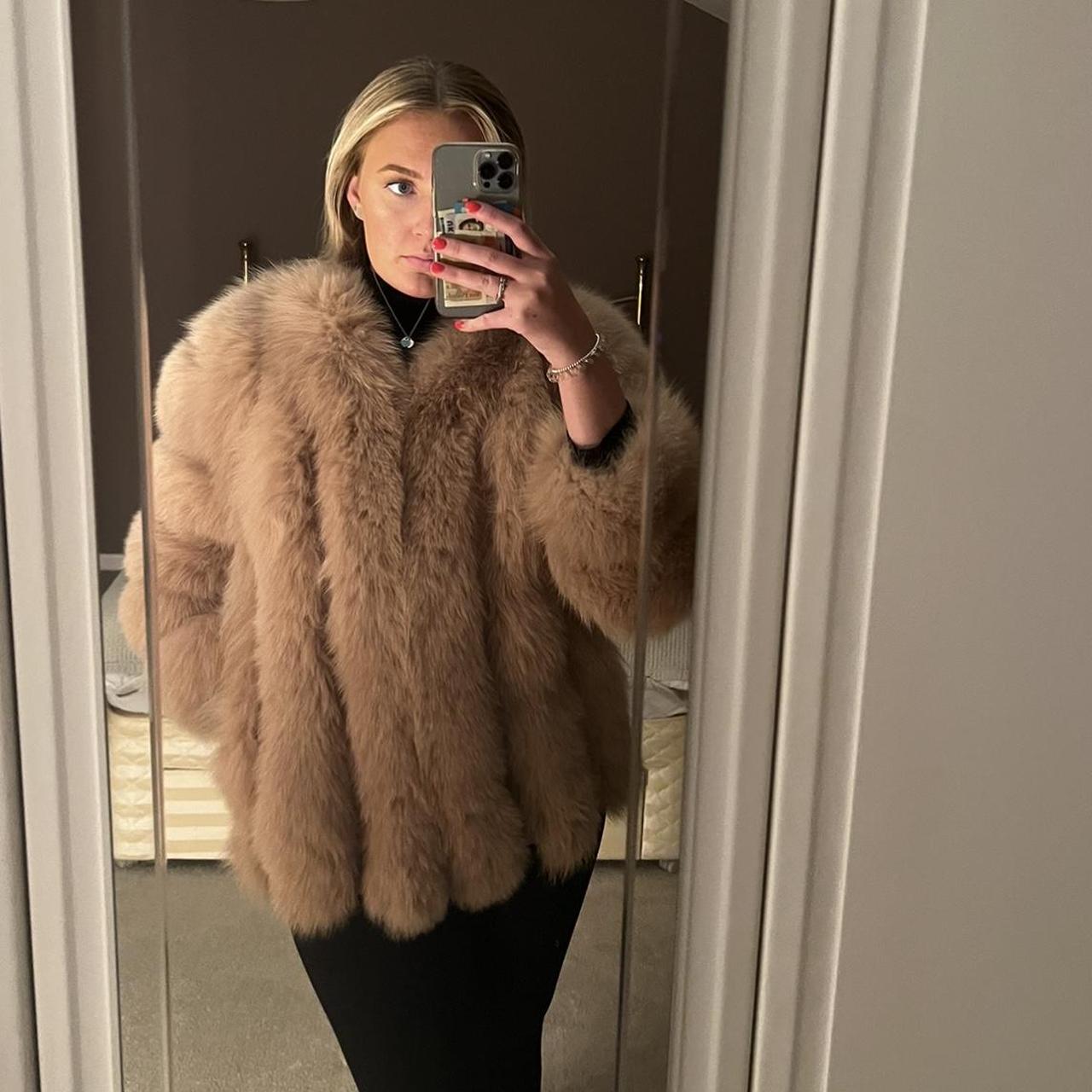 Nellie Studio ‘The Nanci Coat’ size 10. Real Fox fur... - Depop