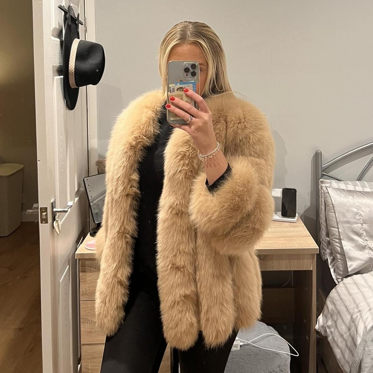 Nellie Studio ‘The Nanci Coat’ size 10. Real Fox fur... - Depop