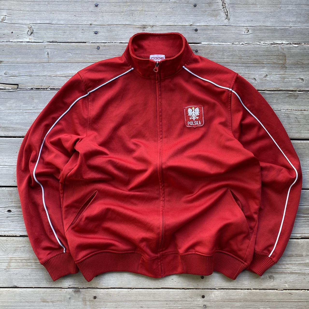 90s Poland track jacket soccer tennis sports team... - Depop