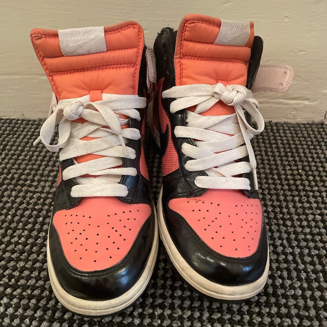 Nike Dunk High Pink Black Women’s - UK Size 7... - Depop