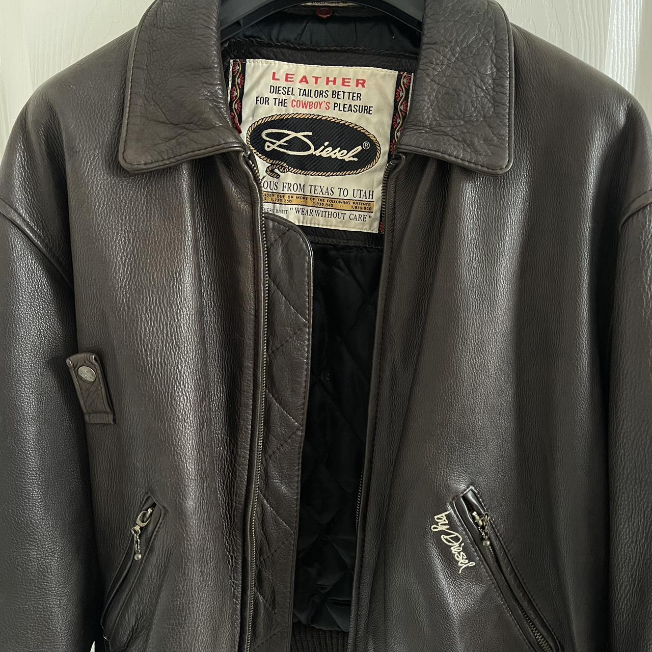 Diesel leather Jacket • one of my grails, sad to... - Depop