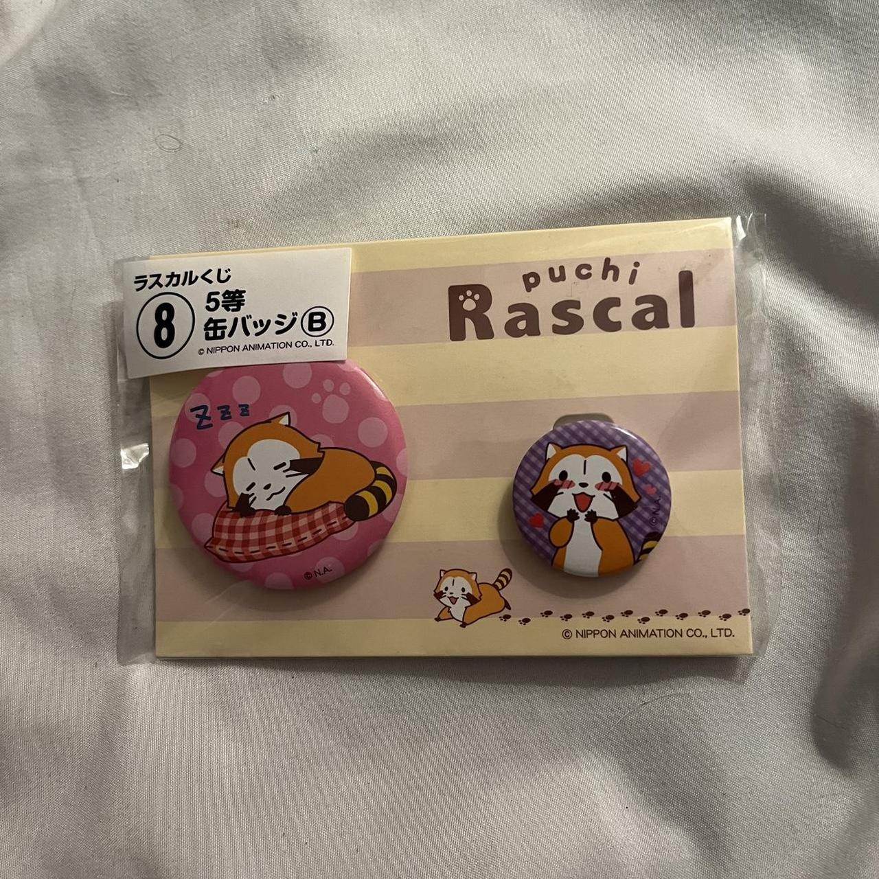 Japan Puchi Rascal Pin set -in original... - Depop