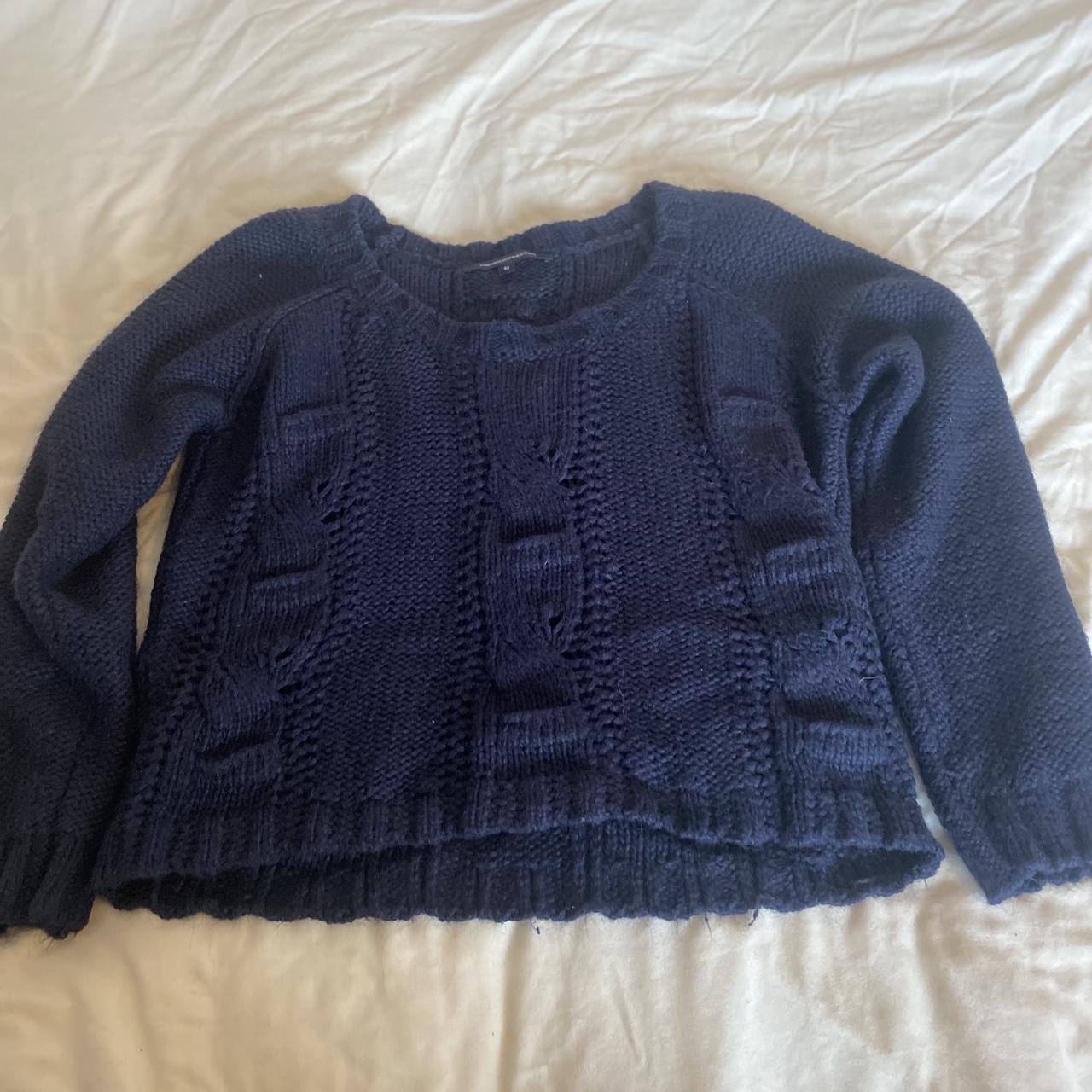 French Connection Women's Navy Jumper | Depop