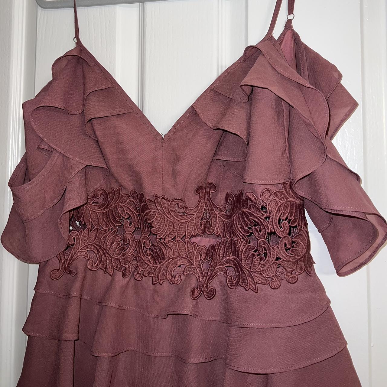 True Decadence Plunge Dress • Size 12 • Rose Cold... - Depop