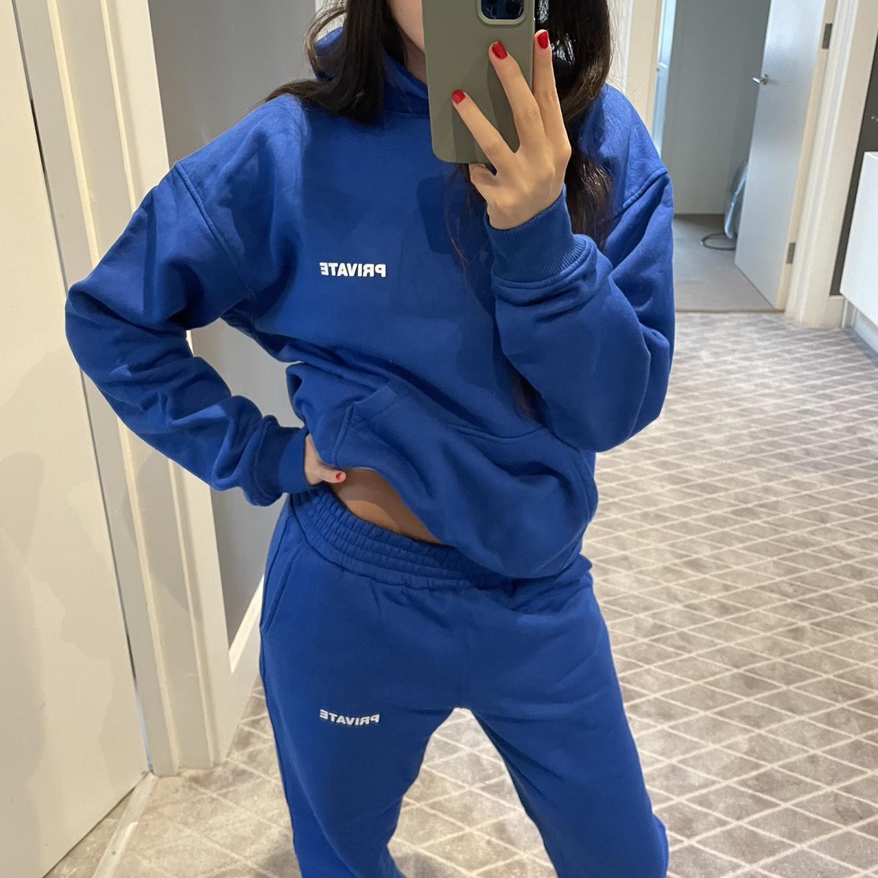 Royal blue ‘private’ tracksuit set⭐️ So flattering... - Depop
