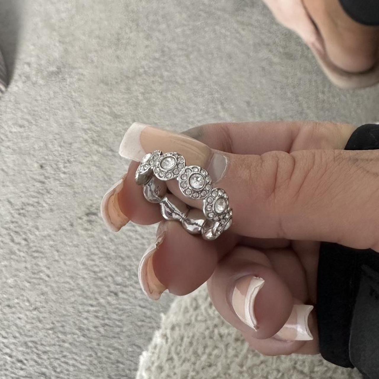 Swarovski Angelic ring Round cut, Pavé, White,... - Depop