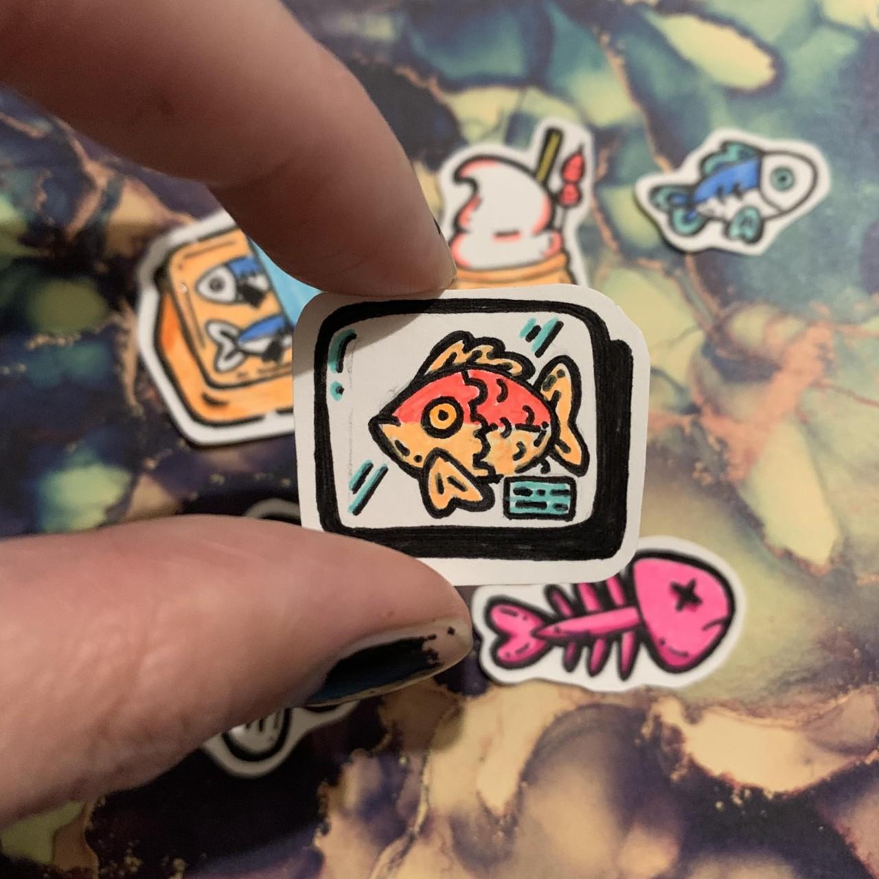 🐟 Hand drawn fish sticker pack! 🐟 Great for... - Depop