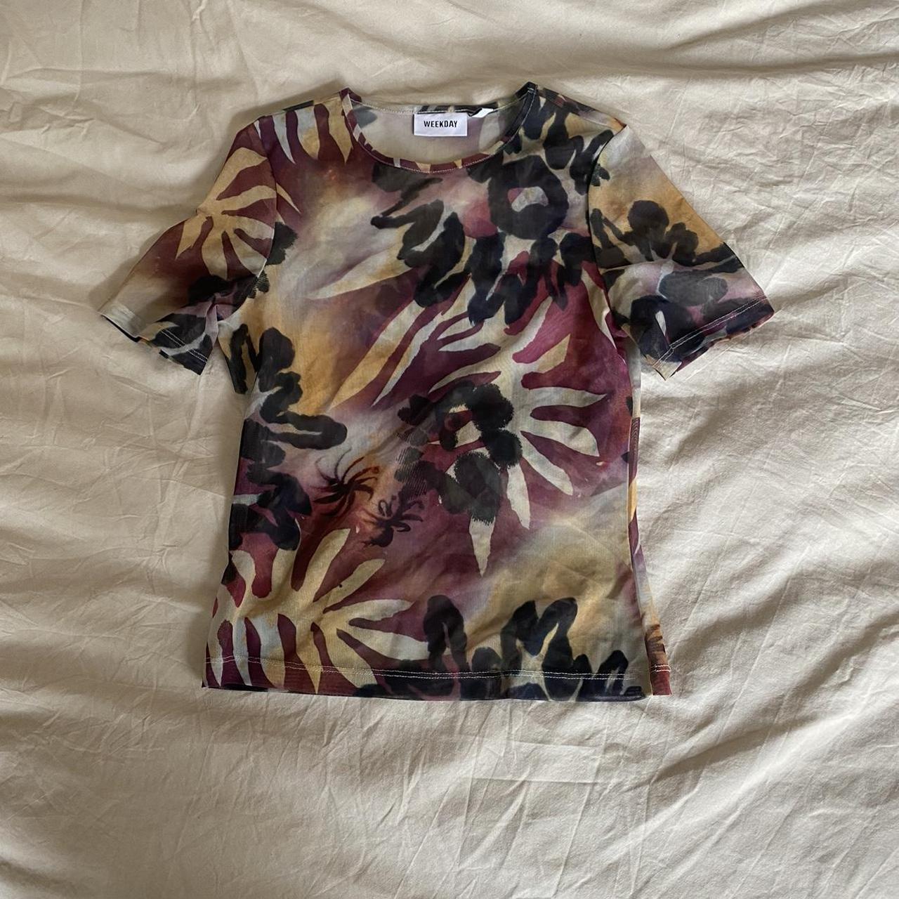 WEEKDAY mesh crop top 🧜‍♀️ size XS. Never worn as too... - Depop