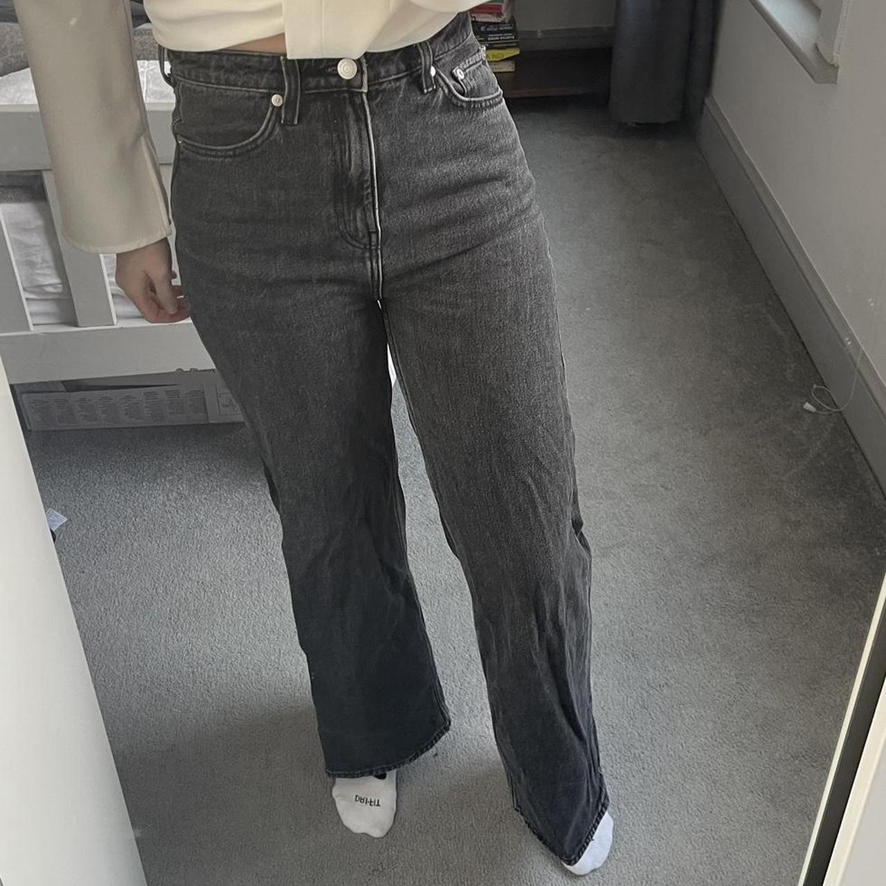 Weekday grey wide leg jeans W25 L30 - Depop
