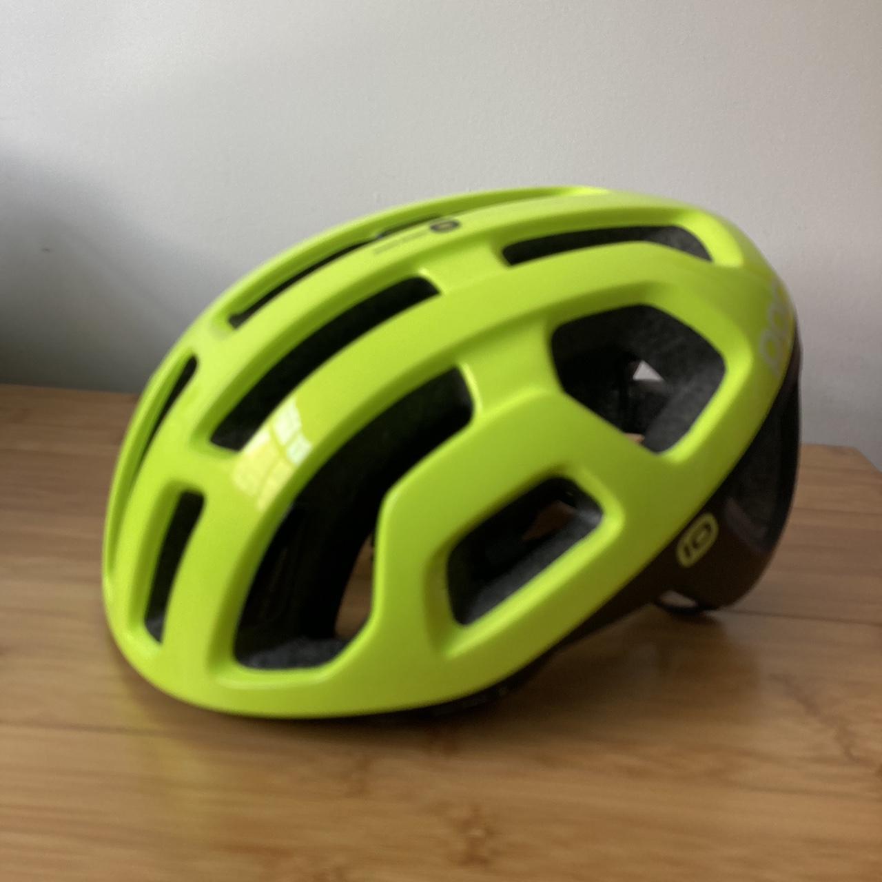 POC helmet. Neon yellow. Used for a week, a bit too... | Depop