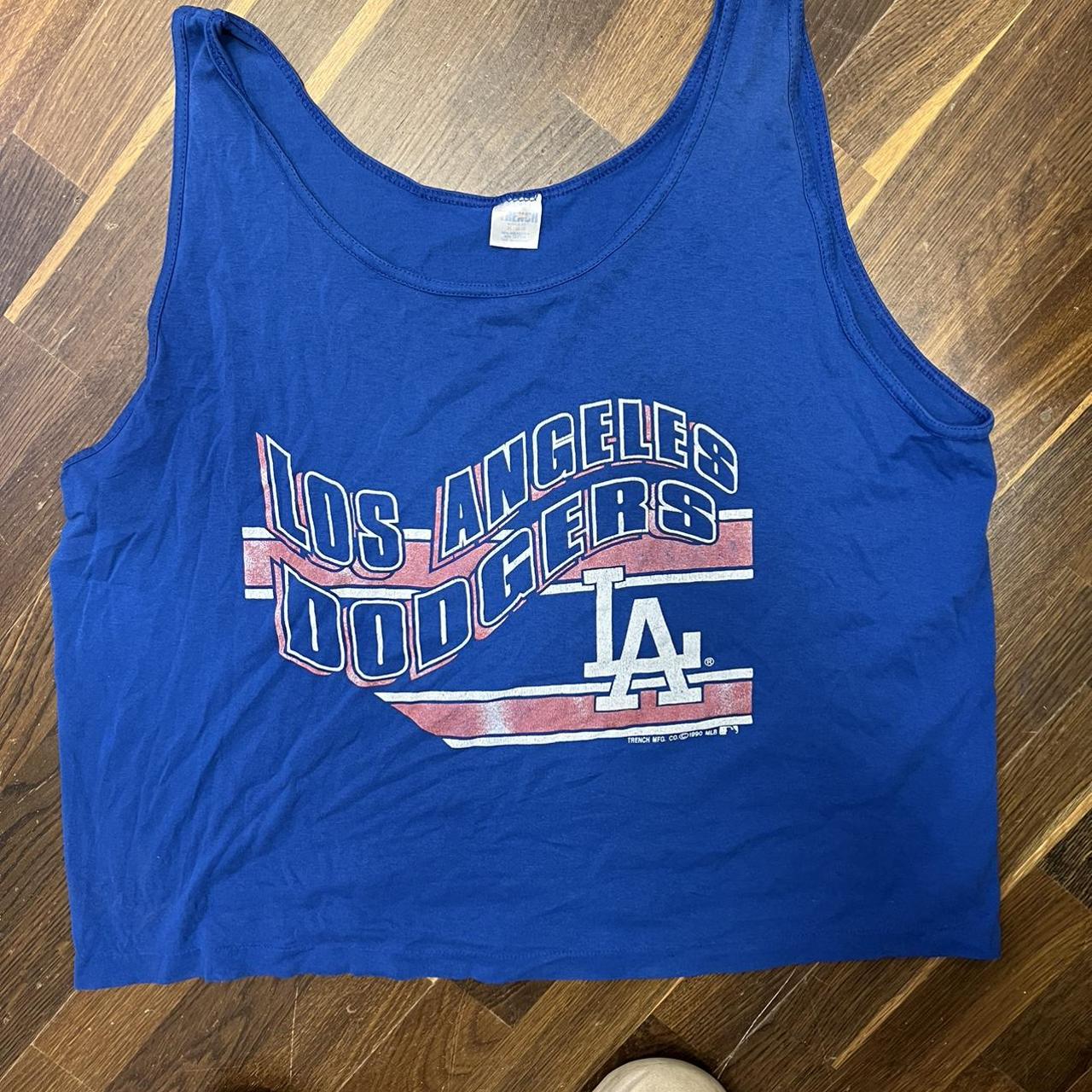 Item: 1990 LA dodgers tank top Size: XL Condition:... - Depop