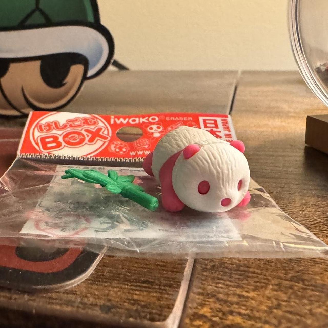iwako pink panda eraser and bamboo. 🍬 candy with... - Depop