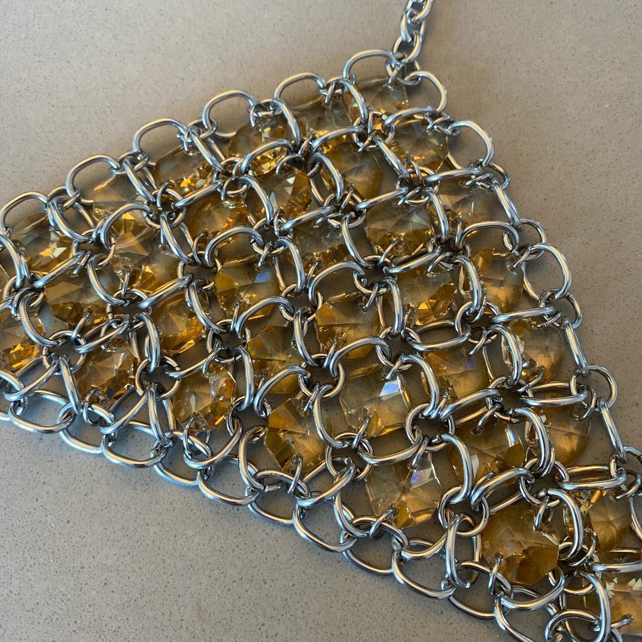Frances O crystal chainmail bra Champagne crystals... - Depop