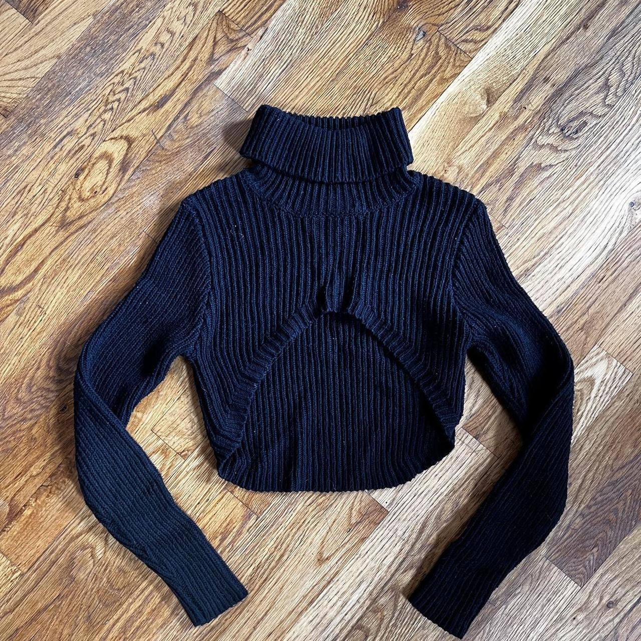 Knit turtle neck shrug - tag says M, best fits S - Depop