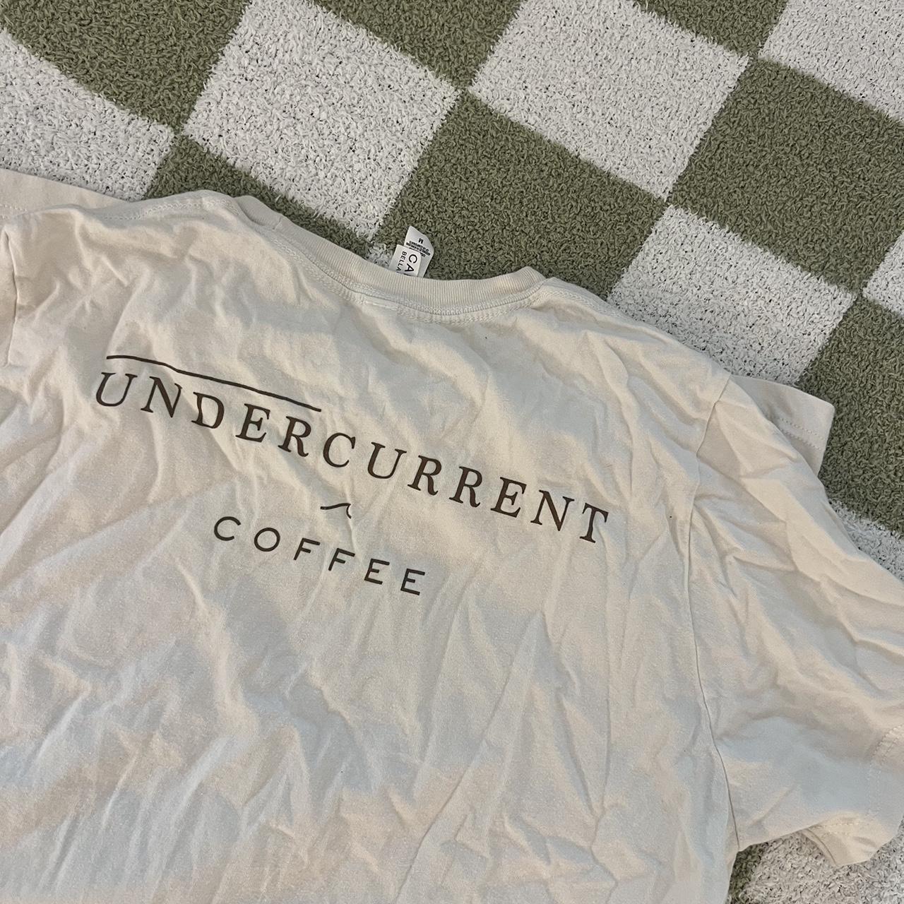 Super-cute coffee shop merch: Men’s M cream-coloured... - Depop