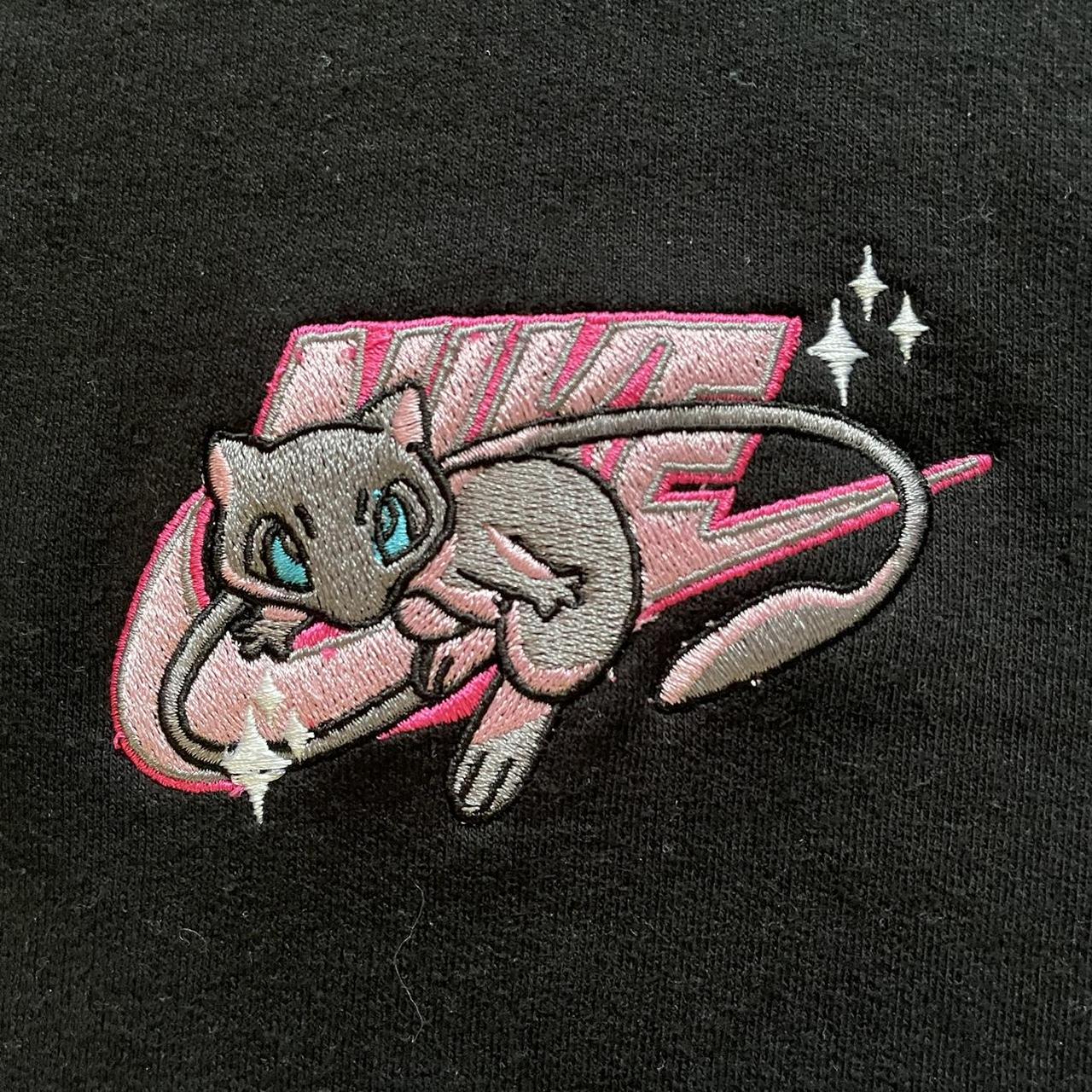 Mew X Nike Pokémon embroidered hoodie. Multicolored... - Depop