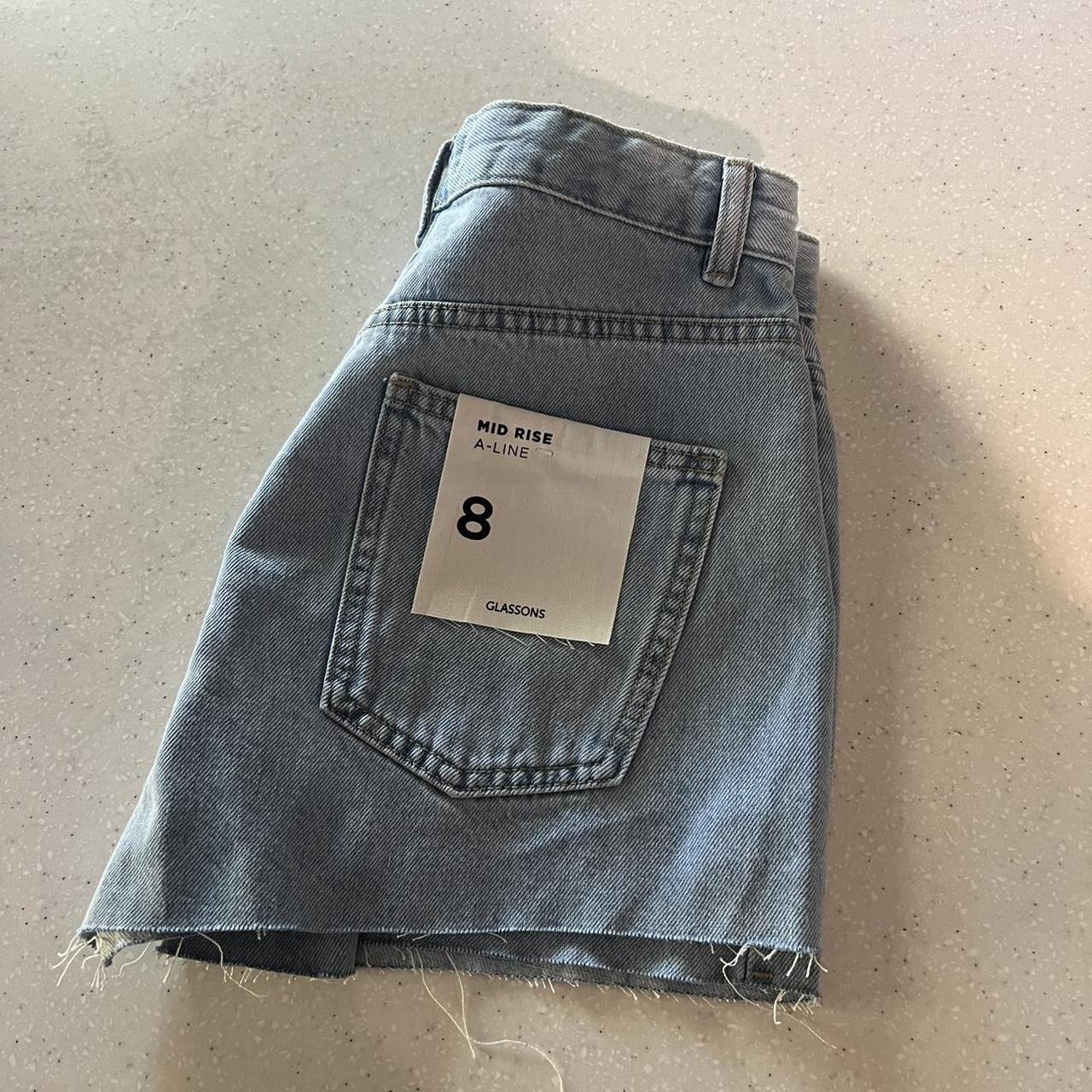 Glassons Mid Rise Denim Short Iced Vovo Brand new... - Depop