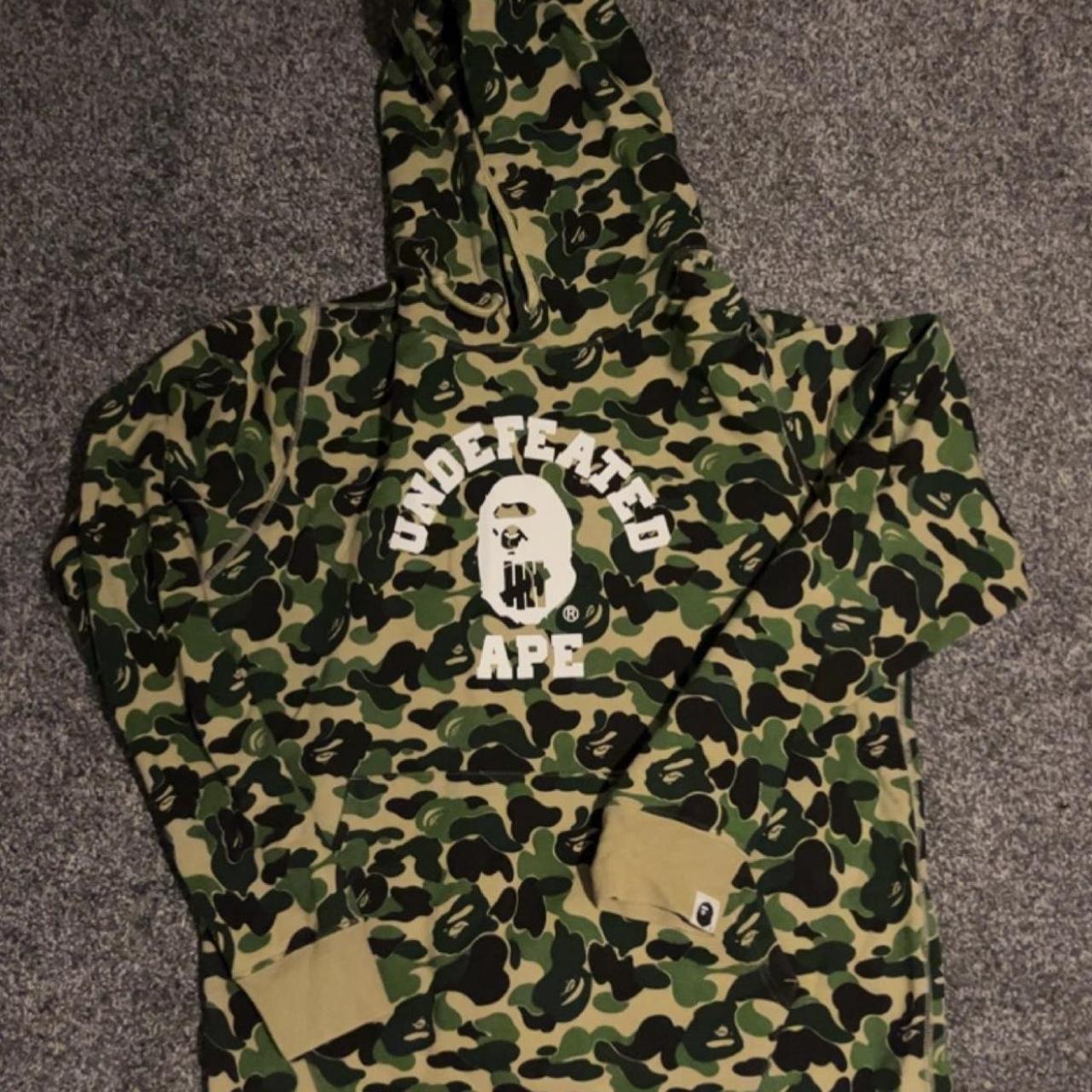BAPE X Undefeated ABC College Pullover Hoodie Size... - Depop