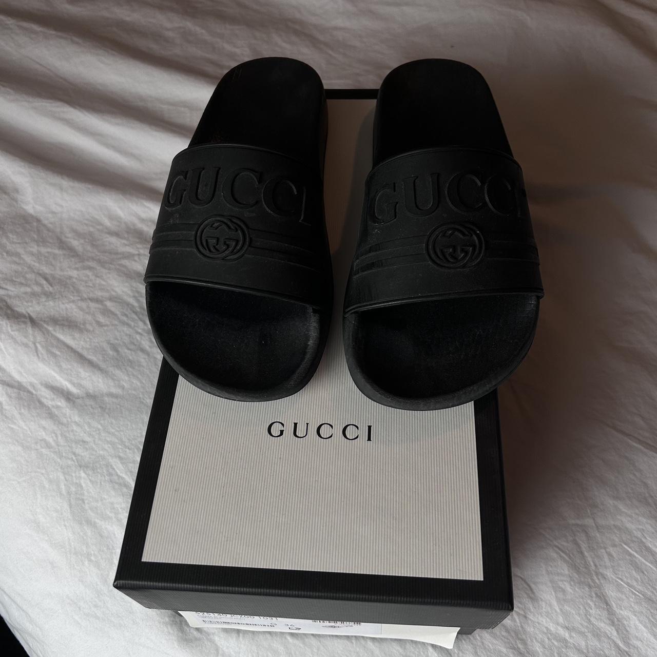 Well loved Gucci slides Size 6 women’s Retail 250$ - Depop