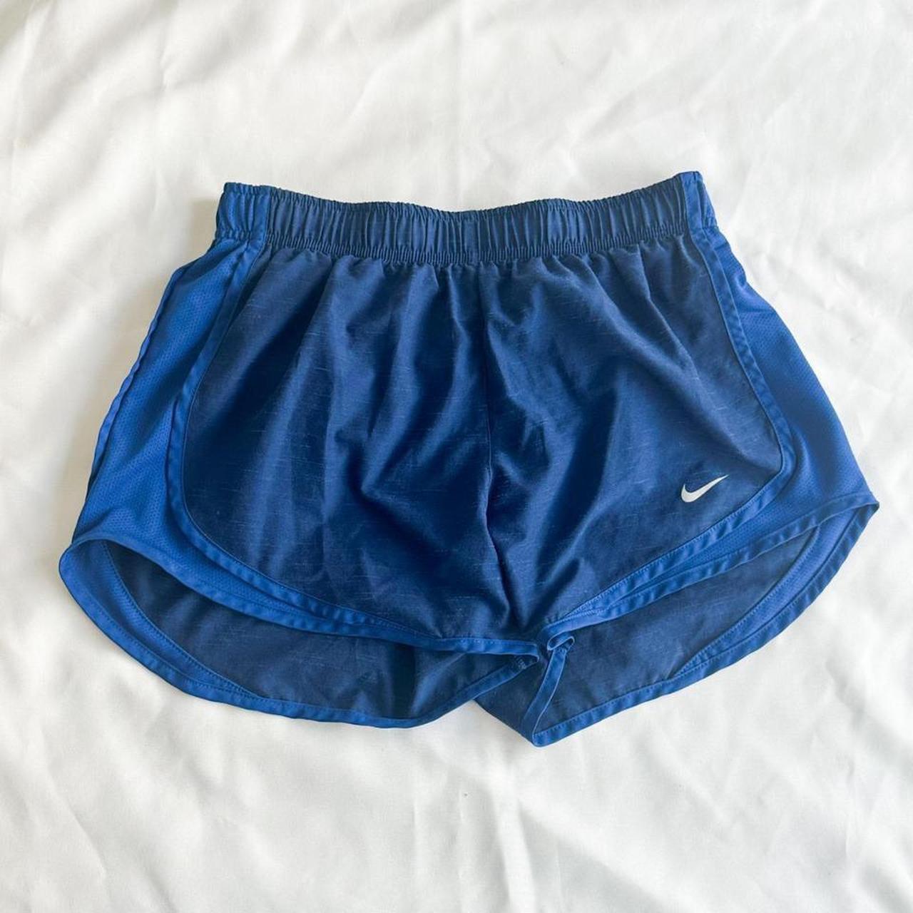 Nike Blue Navy Dri-Fit Running Shorts in Size Small - Depop