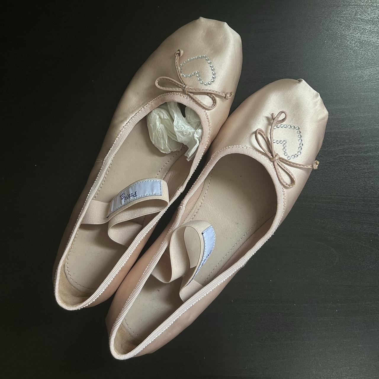Praying satin ballet flats 🩰 some minor scuffs in... - Depop