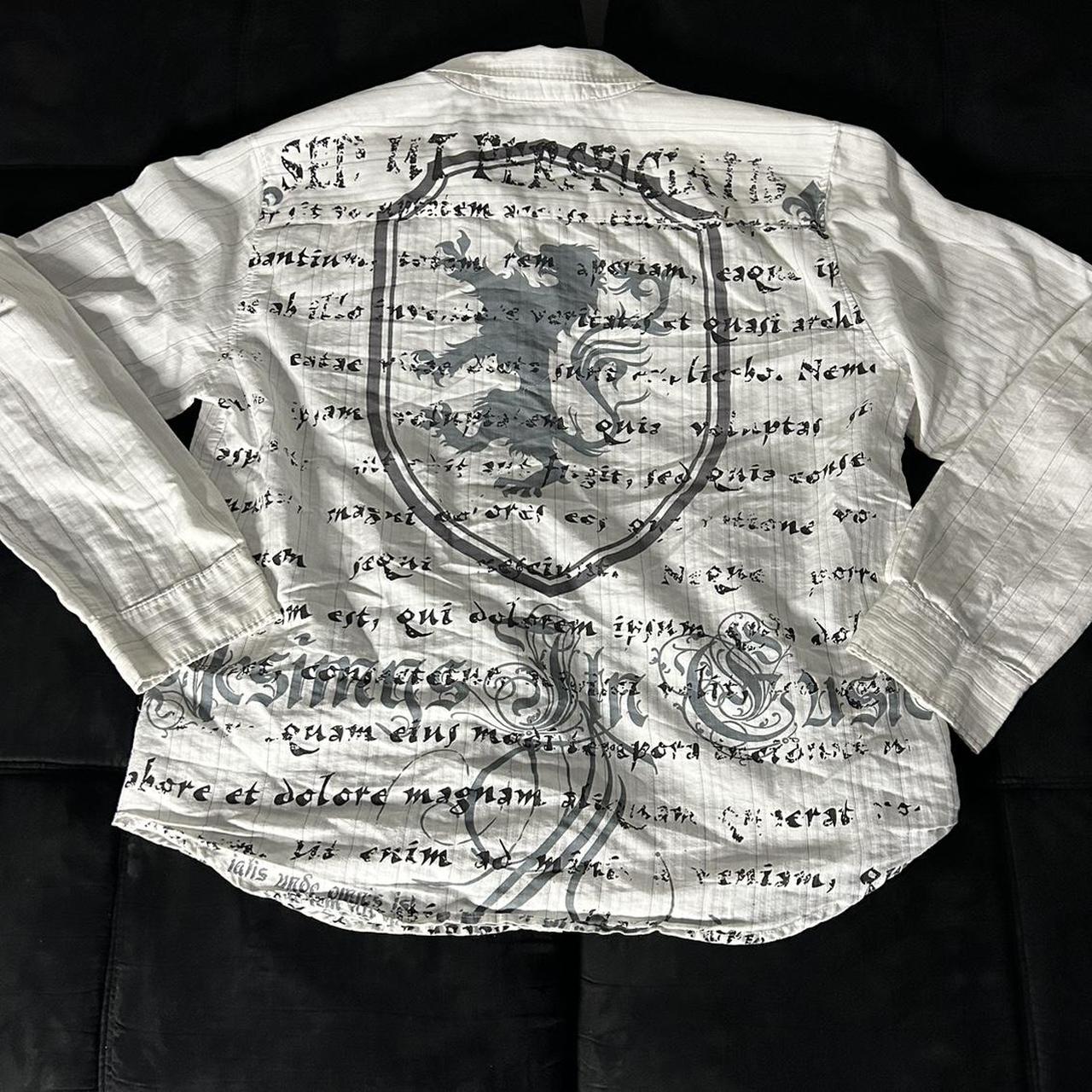 Y2K Machine Button Up Tee Size XL Free shipping on... | Depop