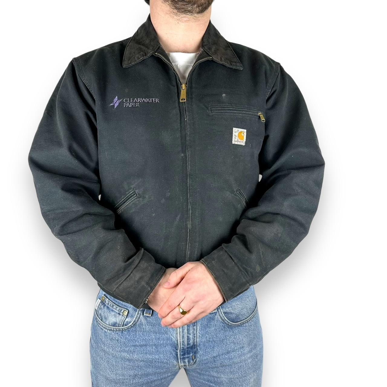 RARE Vintage J001 BLK Carhartt Detroit Jacket Made... - Depop