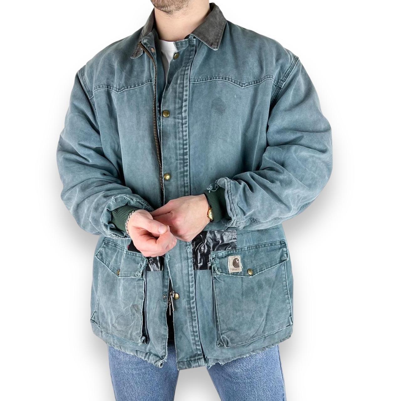 Vintage Carhartt Chore Rancher Jacket Rare hunters... - Depop