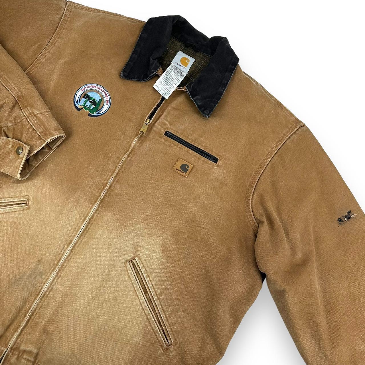 RARE Vintage J97 BRN Carhartt Detroit Jacket Tan... - Depop