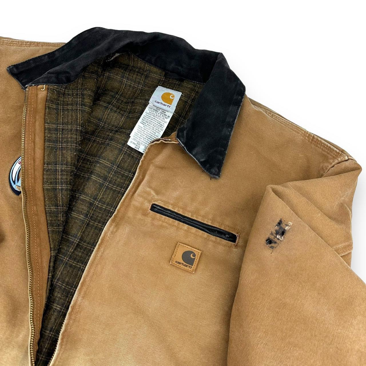 RARE Vintage J97 BRN Carhartt Detroit Jacket Tan... - Depop