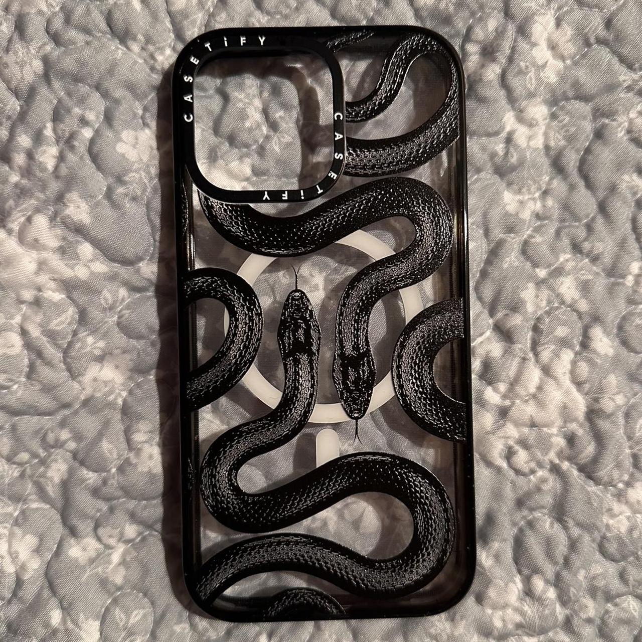 iPhone Max Case Dual snake pattern Black detail but... - Depop