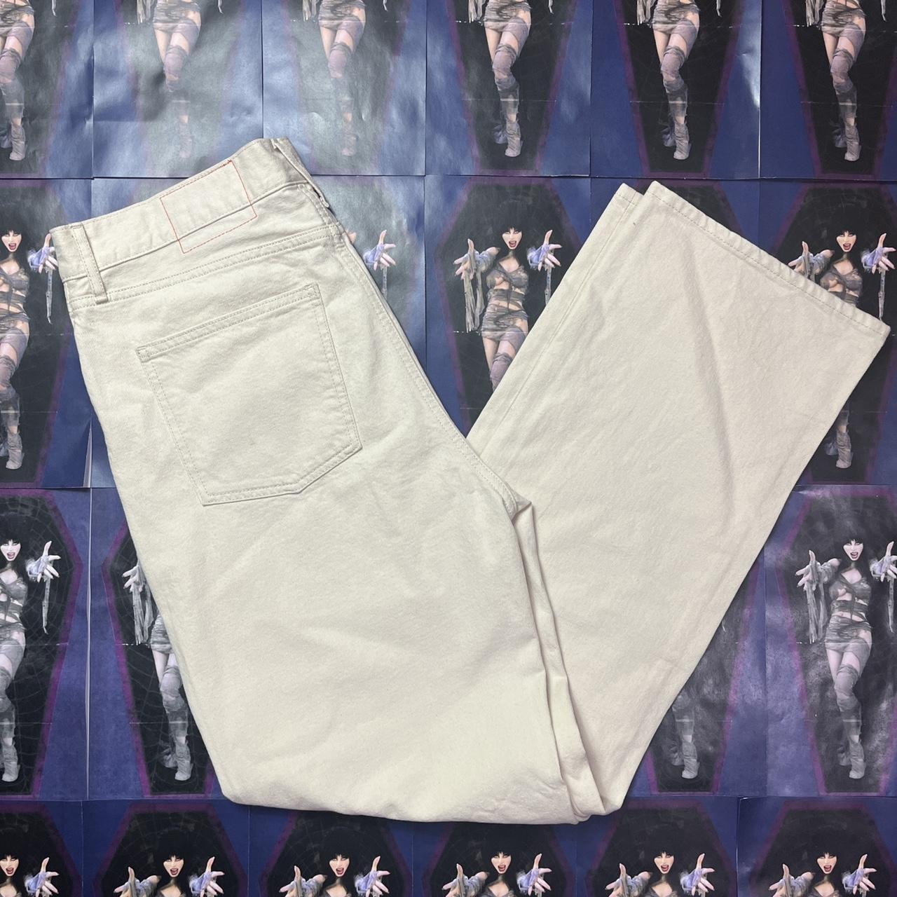 Brand new Calvin Klein white, wide legged jeans.... - Depop