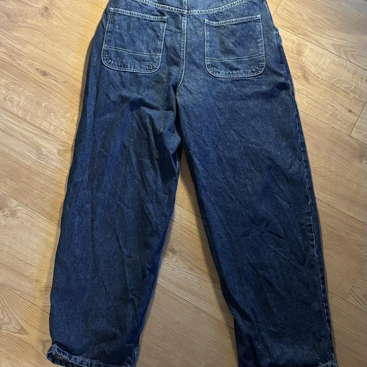 Route one XL baggy jeans in dark blue wash | Depop