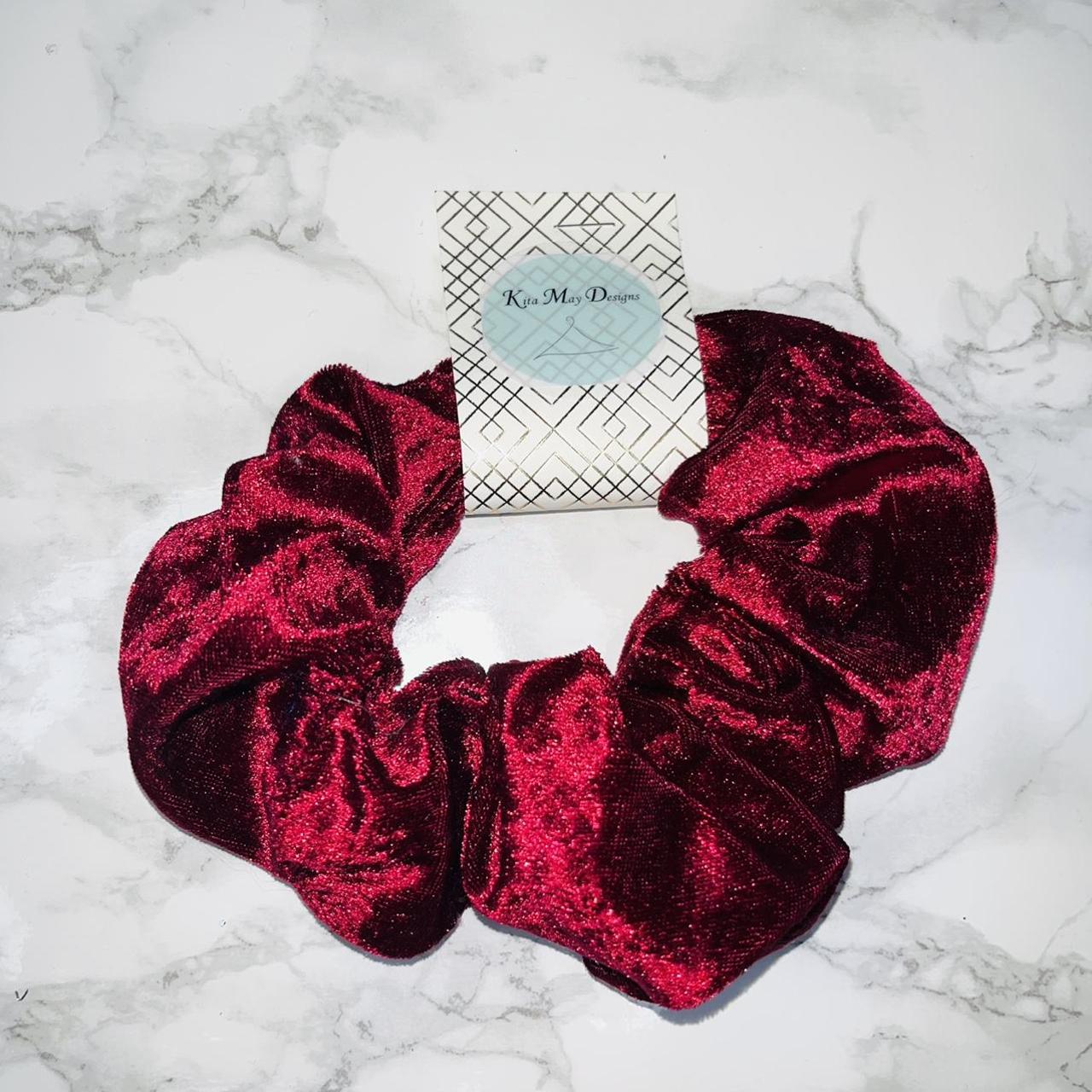 Red velvet scrunchie #scrunchie #recycled #gift... - Depop