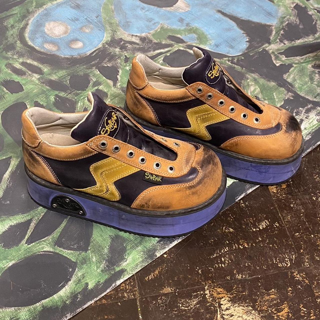 Swear platform shoes. Orange, purple, yellow color... - Depop